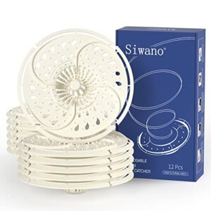 Siwano,12 Pack, Disposable Shower Drain Hair Catcher/ Stopper/ Strainer/ Snare/Trap, Clog Prevention, Bathtub Drain Protector for Bathtub & Bathroom, No Need to Clean (Patent Pending Product)