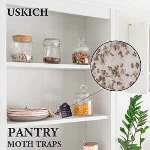 Moth Traps for Pantry Moths, 16 Pack Kitchen Moth Traps with Pheromones Prime, Non-Toxic Easy Setup Sticky Glue Trap for Food and Cupboard Moths in Your Kitchen (Organic)