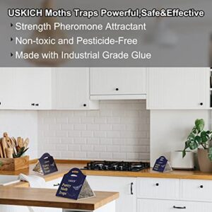 Moth Traps for Pantry Moths, 16 Pack Kitchen Moth Traps with Pheromones Prime, Non-Toxic Easy Setup Sticky Glue Trap for Food and Cupboard Moths in Your Kitchen (Organic)