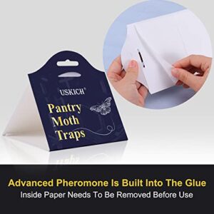 Moth Traps for Pantry Moths, 16 Pack Kitchen Moth Traps with Pheromones Prime, Non-Toxic Easy Setup Sticky Glue Trap for Food and Cupboard Moths in Your Kitchen (Organic)