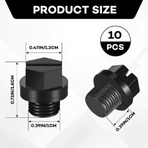 Tondiamo 10 Pieces Spx1700fg Pump Plug Pool Filters with Gasket Replacement Pool Drain Pump Plug Swimming Pool Plug Black Pipe Plug for Inground Pool with O Ring Gasket Washers for Bathtub Pool Spa