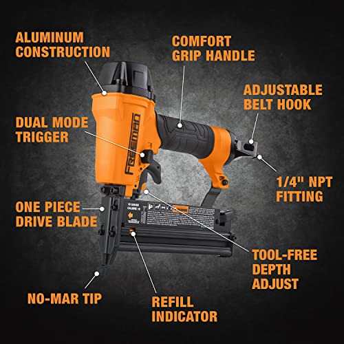 Freeman G2XL31 2nd Generation Pneumatic 3-in-1 16 and 18 Gauge 2" Finish Nailer/Stapler with Adjustable Metal Belt Hook and 1/4" NPT Air Connector