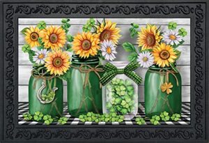 briarwood lane irish mason jars st. patrick's day doormat indoor outdoor 18" x 30"