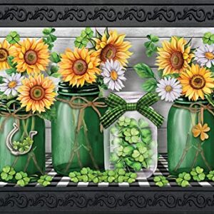 Briarwood Lane Irish Mason Jars St. Patrick's Day Doormat Indoor Outdoor 18" x 30"