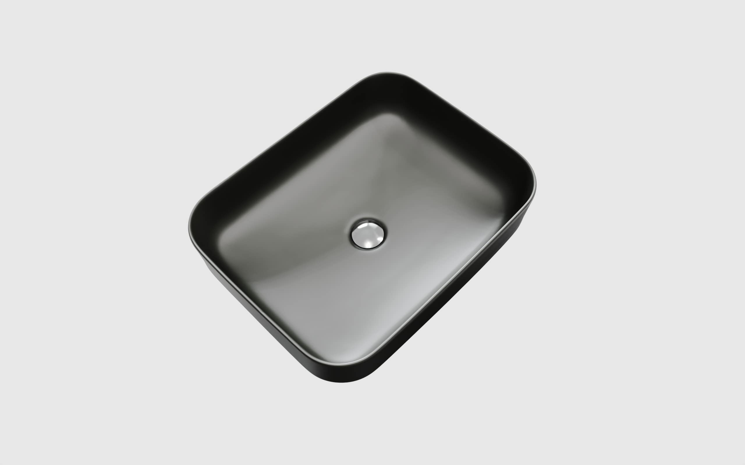 ELLAI Bathroom Vessel Sink Rectangle Bathroom Sink Bowl Above Counter Porcelain Ceramic Top Mount Rectanglar Sink Countertop Vanity Art Basin for Bathroom 19.7"x15.2"x5.4” Matte Black