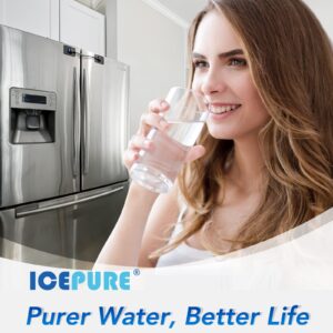 ICEPURE GSWF Water Filter Replacement Compatible with GE GSWF, Utilizes Advanced Activate Coconut Carbon Block 3 PACK