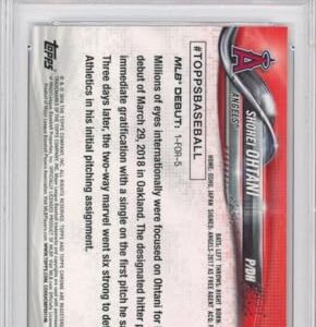 Graded 2018 Topps Chrome Update Shohei Ohtani #HMT32 Rookie RC Baseball Card PSA 10 Gem Mint