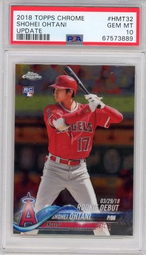 Graded 2018 Topps Chrome Update Shohei Ohtani #HMT32 Rookie RC Baseball Card PSA 10 Gem Mint