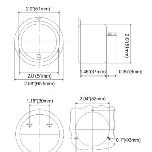 CHHUA Analog Voltmeter DH-52 0-5V DC Volt Meter Gauge Circular Panel Voltage Meter Voltage Tester for Shipping Circuit Testing Mechanical Equipment