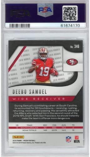 Graded 2019 Panini Prizm Deebo Samuel #346 Rookie RC Football Card PSA 10 Gem Mint