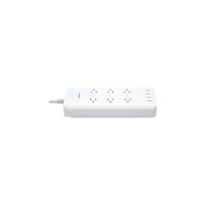 ubiquiti smartpower 6-outlet 4-usb port power strip, white (usp-strip-us) (uspstripus)