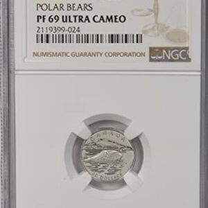 Collectible Coin Canada 1990 $30 platinum NGC Proof 69UC Polar bear.0.1oz platinum. Wildlife series NG1237