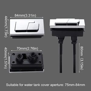 JUMXSRLE 70MM Toilet Tank Dual Flush Button Replacement Push Button Toilet Tank Covers Lid Parts Toilet Flush Valve Replacement Kit Water Tank Button Toilet Tank Flusher for Toilet Tank for Bathroom