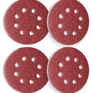 50Pcs 125mm 8 Holes Sanding Discs Pads Sanding Sheets, 5 Inch 40 Grits Hook and Loop Sandpaper Sheet for Random Orbital Sander.