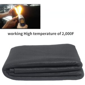 BSTFLEX 39 x 48 x 1/5 inches High Temp Carbon Fiber Welding Protective Blanket, Heat Shield Plumbing Heat Sink Slag Fire Auto