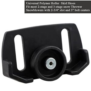 HUSWELL Universal Roller Wheel Skid Slide Shoes for Snow Blower Snowthrower