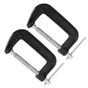 4 inch c-clamp set, heavy duty steel c clamp industrial strength c clamps for woodworking, welding, and building(2pcs)