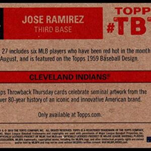 2018 Topps Throwback Thursday #164 Jose Ramirez NM-MT Cleveland Indians