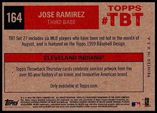 2018 Topps Throwback Thursday #164 Jose Ramirez NM-MT Cleveland Indians