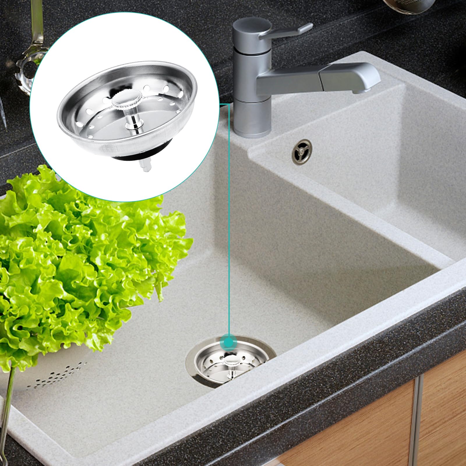 Kitchen Sink Stopper and Strainer