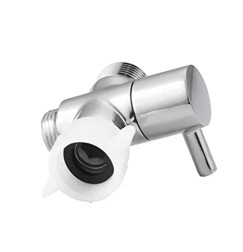 Hsmhose Bidet T Adapter with Shut off Valve,Metal T Valve for Bidet 7/8” X 7/8” X 1/2”or 3/8”,Tee Connector Bidet Attachment for Toilet