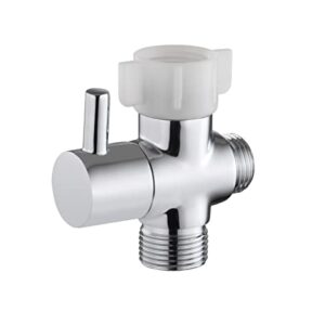 Hsmhose Bidet T Adapter with Shut off Valve,Metal T Valve for Bidet 7/8” X 7/8” X 1/2”or 3/8”,Tee Connector Bidet Attachment for Toilet