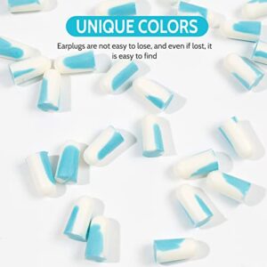 LYSIAN Ultra Soft Foam Earplugs 5 Pairs, 38dB SNR Ear Plugs for Sleeping, Snoring, and Loud Events (Blue/White)