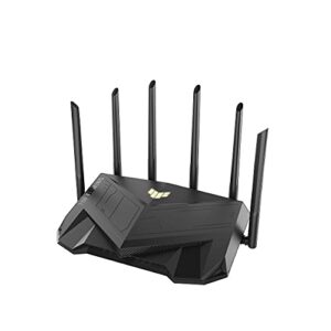 asus tuf gaming wifi 6 router (tuf-ax5400) - dedicated gaming port, mobile game mode, wan aggregation, durable and stable, rgb light, vpn fusion, aimesh compatible, subscription-free internet security