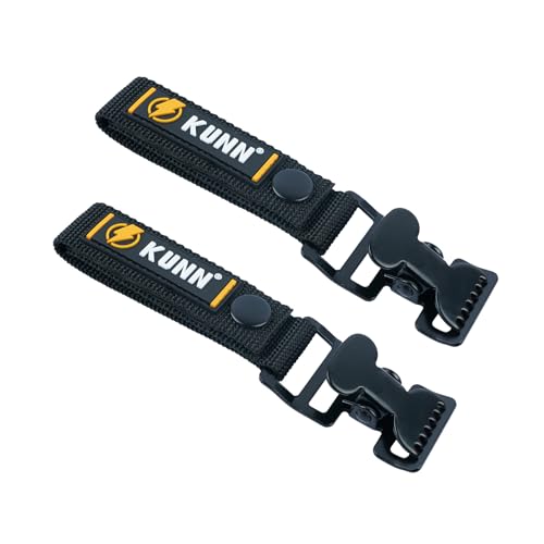 KUNN Glove Clips for Work,Safety Glove Holder Strap and Snap Attached on Tool Belt,Black/2-Pack