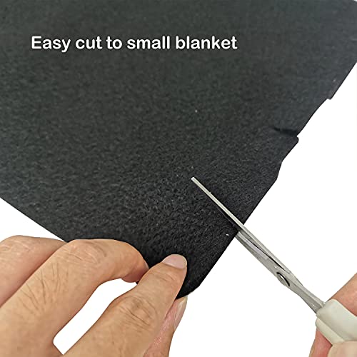 Buraku Welding Blanket Fireproof | Heat Resistant Up to 1800°F | Flame Retardant Fabric Material Carbon Felt for Welders | Plumbers Cuttable 36 by 36 Inches