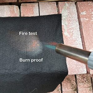 Buraku Welding Blanket Fireproof | Heat Resistant Up to 1800°F | Flame Retardant Fabric Material Carbon Felt for Welders | Plumbers Cuttable 36 by 36 Inches