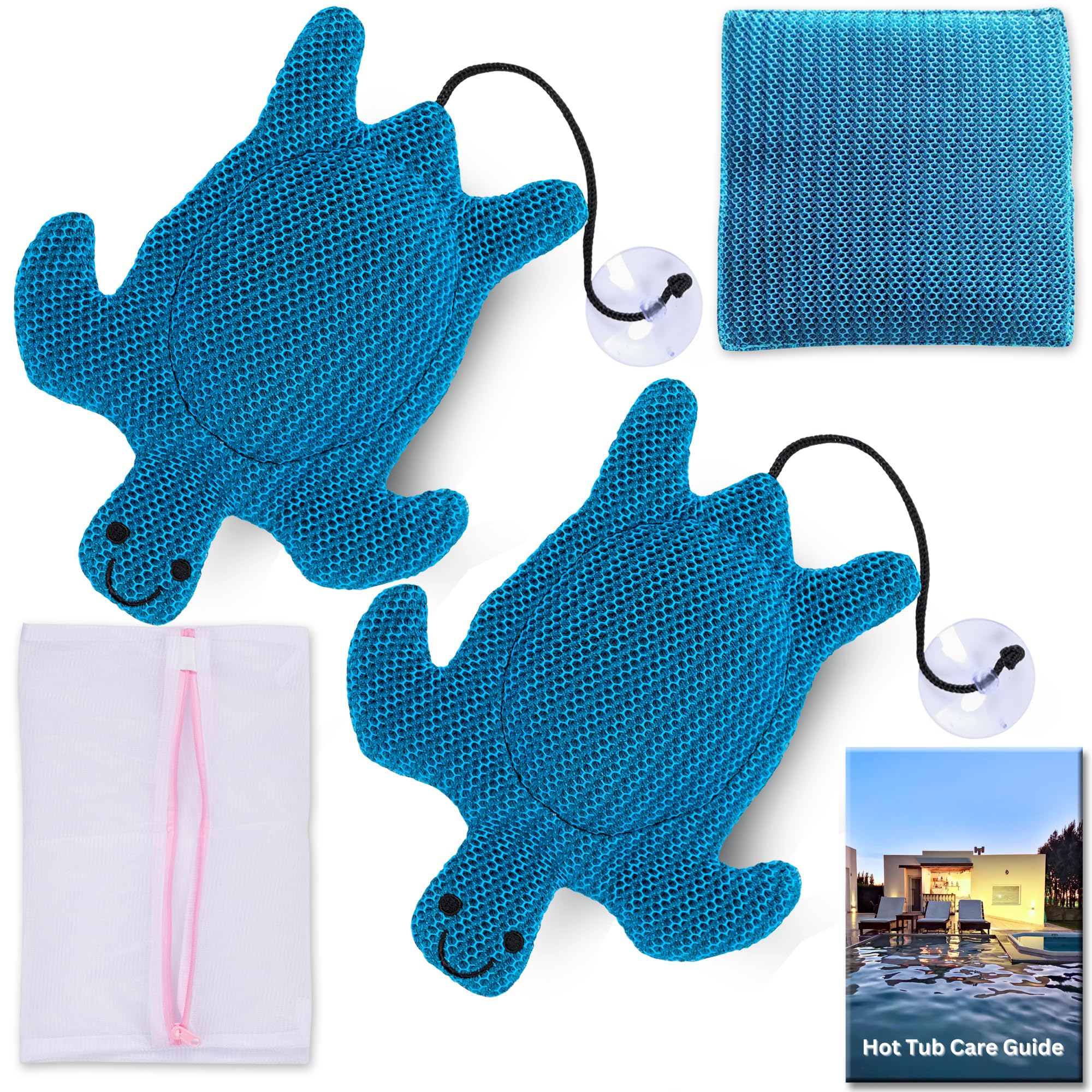 Casa Bliss Hot Tub Scum Absorber 2 Pack Turtle Scum Absorber for Spa Hot Tub. Scum Bug for Hot Tub Scum Balls for Hot Tub Oil Absorbing Sponge. Hot Tub Sponge for Scum Pool Oil Absorber