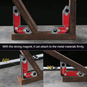 2pcs Inside/Outside Magnet Welding Clamp Magnetic Holder Fixer Welder Tool 30/60/90 Degree