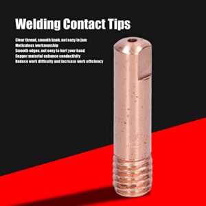 Welding Nozzle, Good Conductivity 20Pcs Contact Tip for Welder for Industry for CO2