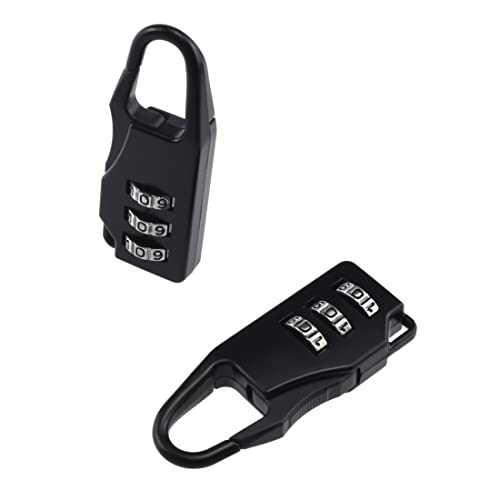 SDTC Tech 5 PCS Combination Luggage Lock Password Security Padlock Zinc Alloy Black Small Safe Combination Padlocks for Luggage Briefcases Suitcases Backpacks Computer Bags Locker Tool Cabinet