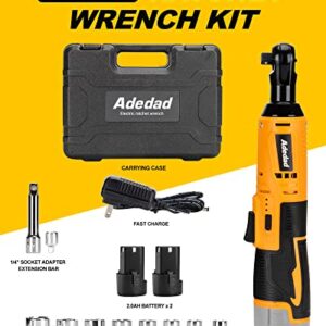 Adedad Cordless Power Impact Wrench 1/2 inch Impact Gun 300 ft-lbs Brushless 20V Electric Impact Wrench Driver 3000 RPM Variable Speed, High Torque, with 4.0Ah Battery & Fast Charger, Impact Socket