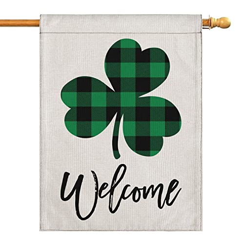 St Patricks Day Flag 28 x 40 Double Sided,Shamrock Flag