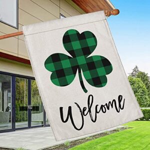 St Patricks Day Flag 28 x 40 Double Sided,Shamrock Flag