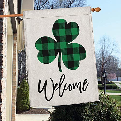 St Patricks Day Flag 28 x 40 Double Sided,Shamrock Flag