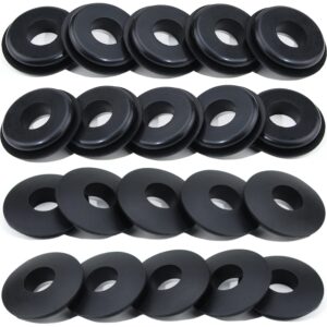 ibroprat glad hand seal, 20pcs gladhand washers rubber seals black gasket elastic grommets for semi trucks trailers brake air hose parts number 10028