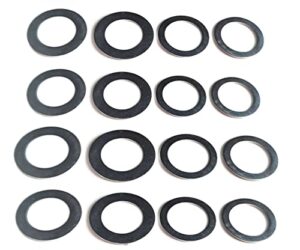 16pcs saw blade bushing set saw blade adapter ring, angle grinder inner aperture conversion gasket，1 inch to 20 mm, 1 inch to 5/8 inch, 7/8 inch to 5/8 inch, 20 mmto 5/8 inch,4 per model