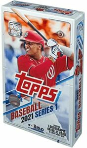 2021 topps series 1 baseball factory sealed hobby box 24 packs of 12 cards massive 288 cards in all one auto or relic card per box. one silver chrome pack per box chase rookie cards of an amazing rookie class such as dylan carlson, joe adell, alex bohm, c