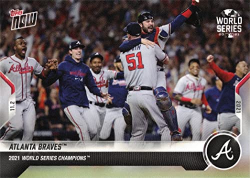 2021 Topps Now #1040 Atlanta Braves Win World Series Championship Baseball Card - Only 2,921 made!