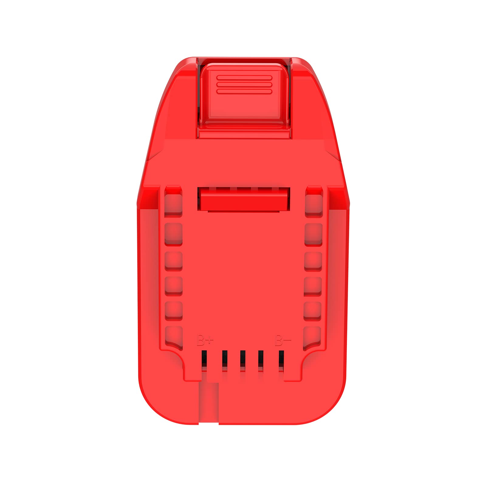 LQ-18RY Adapter Fits Bauer 20v Cordless Tools for DeWalt 20v MAX XR Slider Lithium Batteries-Adapter Only, Red