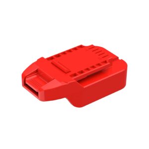 LQ-18RY Adapter Fits Bauer 20v Cordless Tools for DeWalt 20v MAX XR Slider Lithium Batteries-Adapter Only, Red