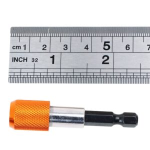 AUTOTOOLHOME 2 Pieces Quick Change Bit Holder Magnetic 1/4" Hex Shank Drill Bit Extension for Screwdriver Bits Nuts Drills Socket Driver Adapter