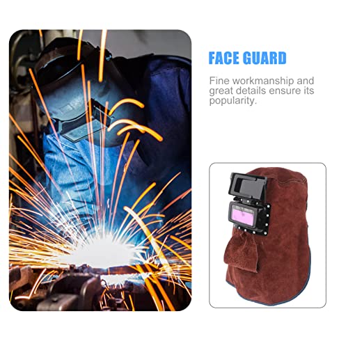 Welding Shield Cowhide Leather Welder Welding Helmet Welding Hood Auto- darkening Welding Helmet Welding Helmet Auto Darkening Lens Welding Helmet Accessories for Men