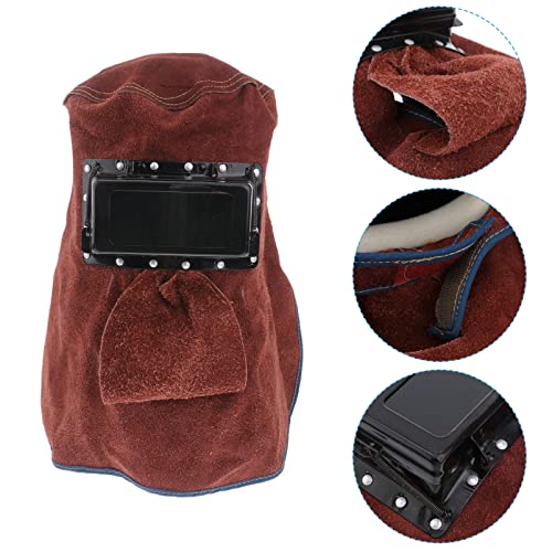 Welding Shield Cowhide Leather Welder Welding Helmet Welding Hood Auto- darkening Welding Helmet Welding Helmet Auto Darkening Lens Welding Helmet Accessories for Men