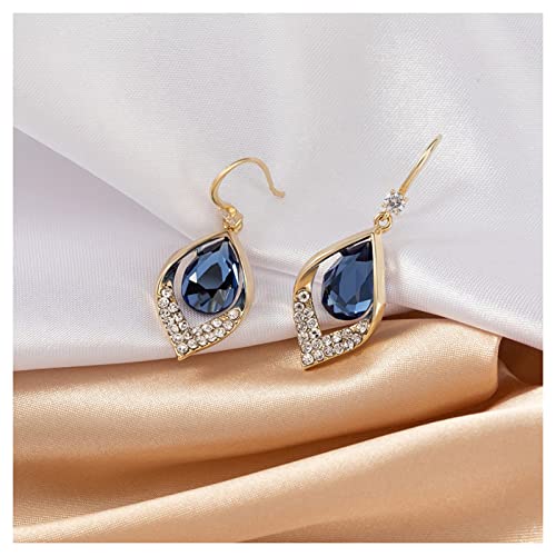 Obeon Women's Geometric Rhombus Drop Earrings Synthetic Diamond Earrings, Fashion Dangle Hook Earrings Droping Elegant Earrings Jewelry Earrings for Women