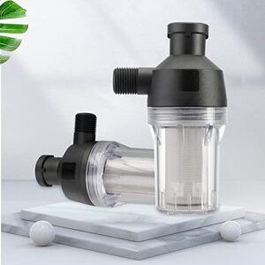 1/2" 100Mesh Sediment Filter Water Filter Up Outlet Plastic Vertical Inline Hose Filter Twist-On Pipe Strainer Raw Water Filter for City Water Well Water